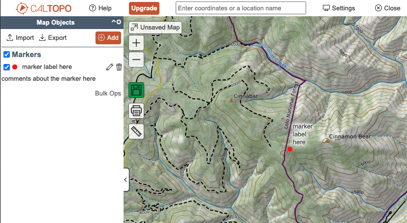 Objects | CalTopo Training